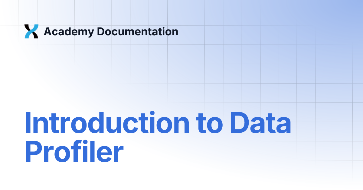 Introduction to Data Profiler | Academy Documentation
