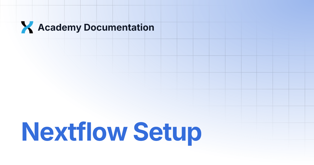 Nextflow Setup | Academy Documentation